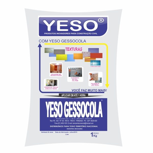 GESSO INSTANTÂNEO 3 EM 1 YESO 40 KG – Rainha do Gesso Brasília DF ...